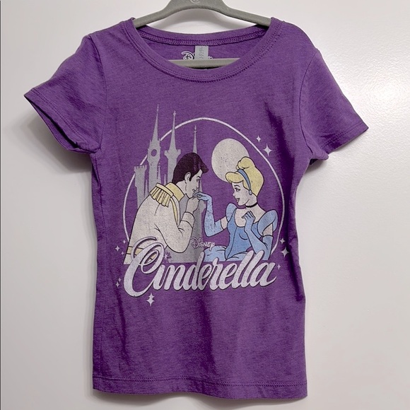 Disney | Shirts & Tops | Disney Purple Cinderella Short Sleeve Tee ...